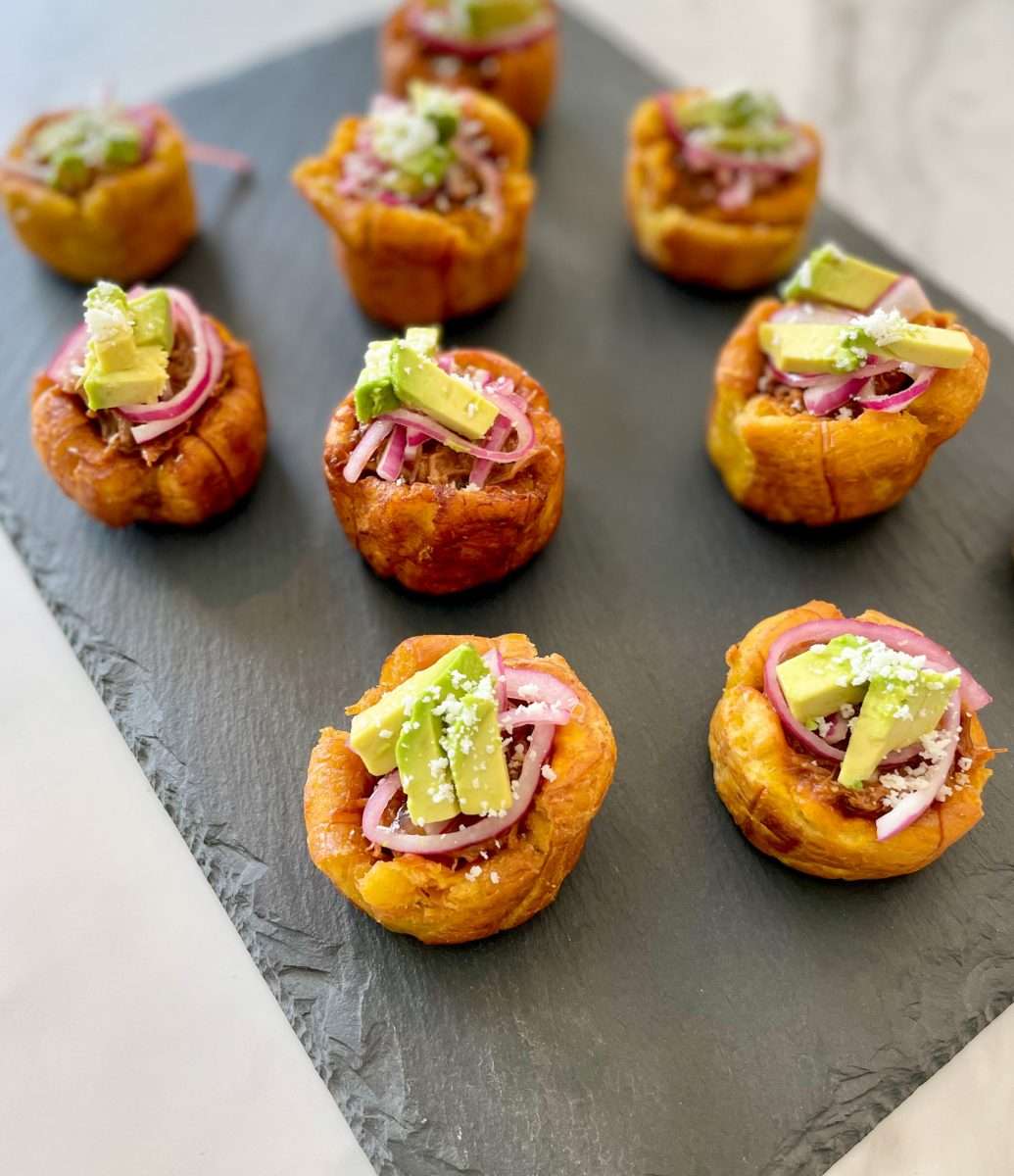 Stuffed Plantain Cups (Tostones Rellenos) - The American Cuban Table